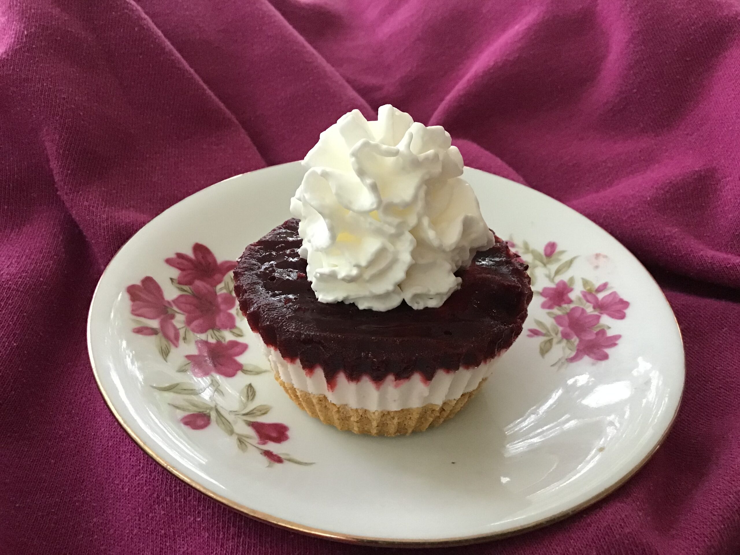 Judy Cooks – Blackberry No-Bake Mini Cheesecakes – Way Too Good!